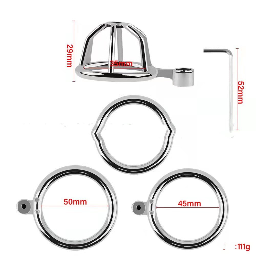 Male Chastity Cage RingMaster : Stainless Steel Restraint Device